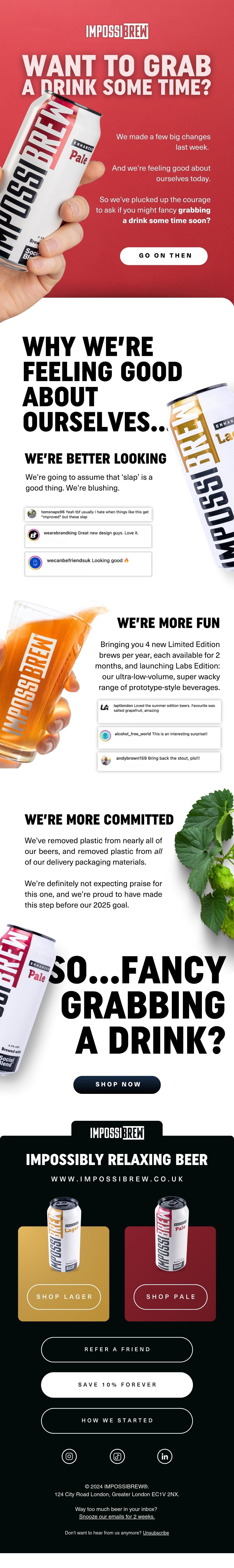 Email Design Inspiration by Impossibrew