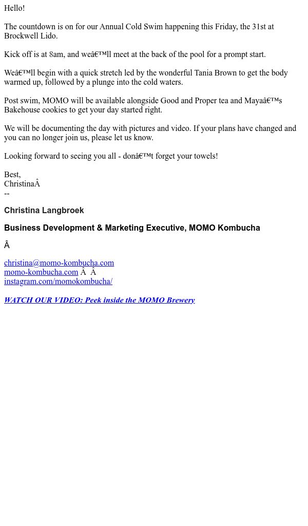 Email Inspiration from Christina Langbroek - Email Love