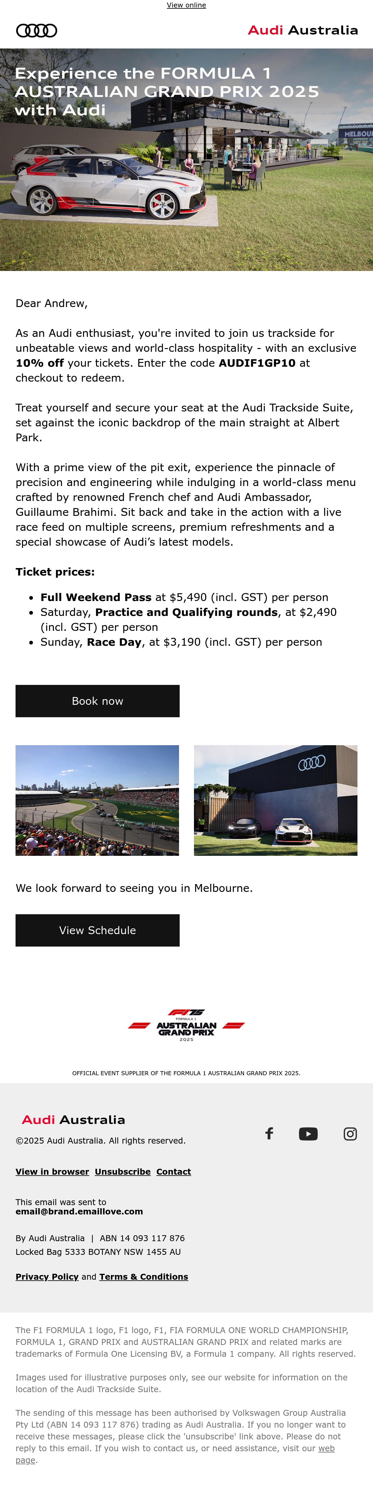 Email Inspiration from Audi Australia - Email Love