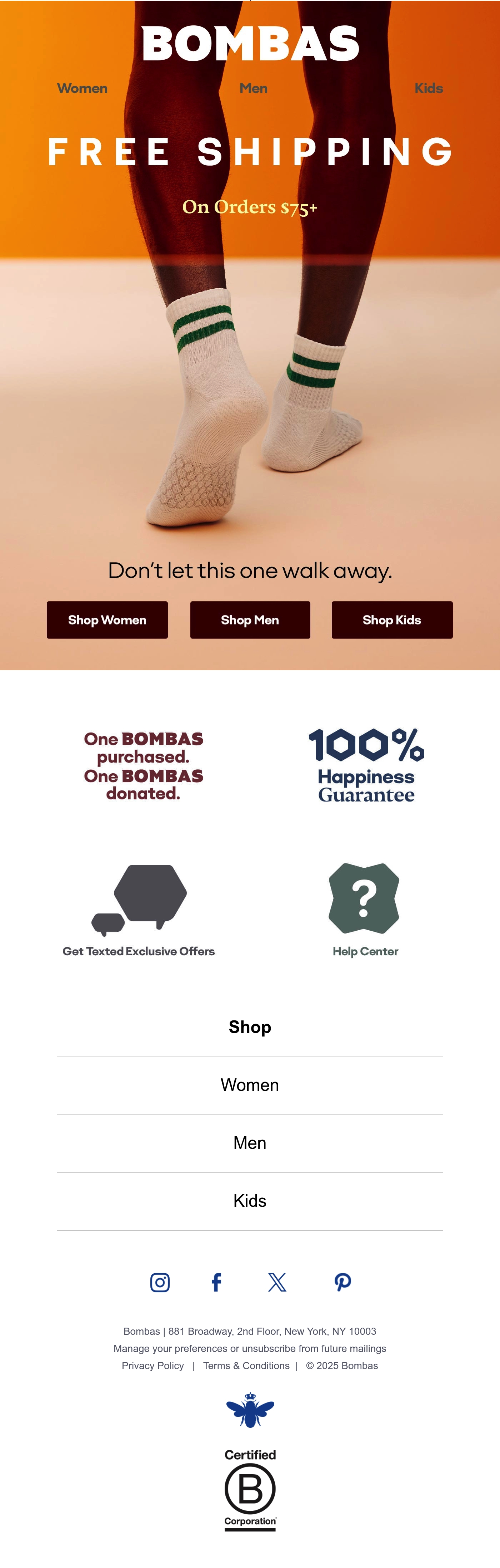 Email Inspiration from Bombas - Email Love