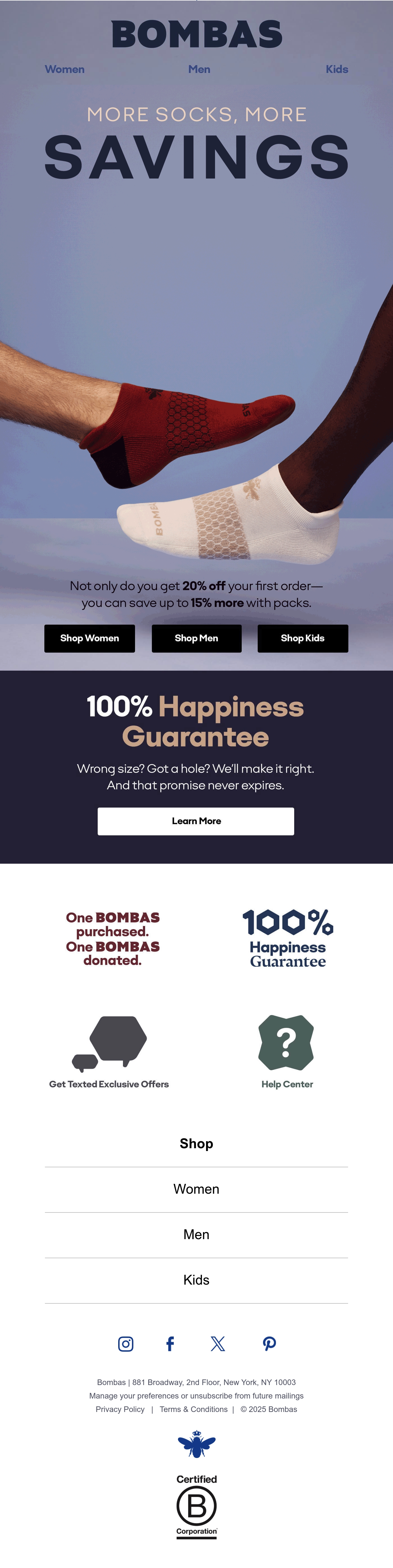 Email Inspiration from Bombas - Email Love