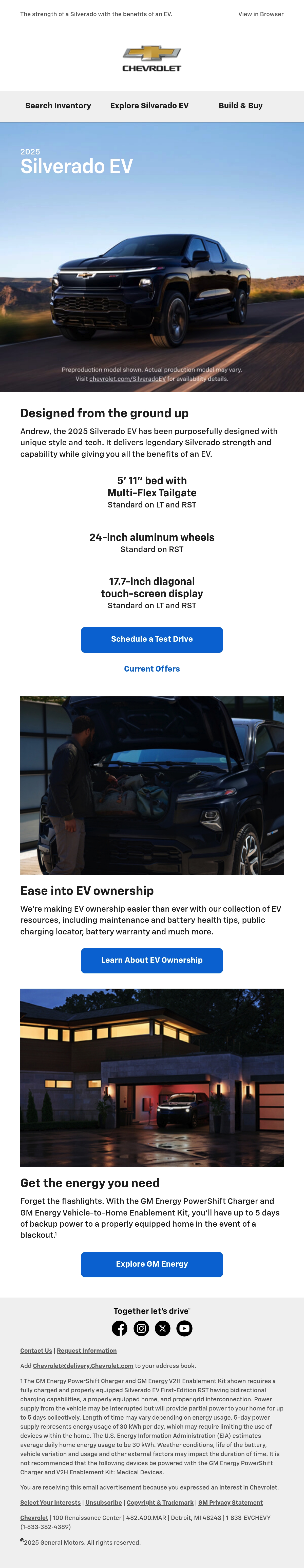 Email Inspiration from Chevrolet - Email Love