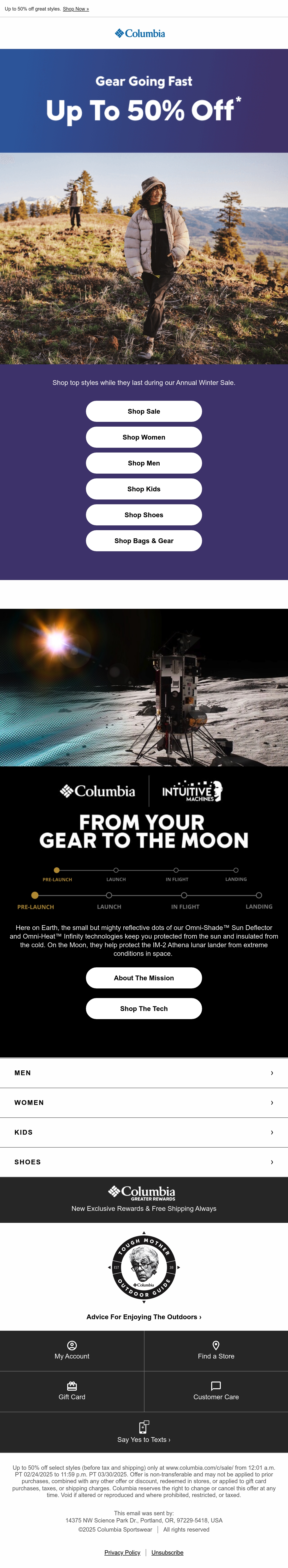 Email Inspiration from Columbia - Email Love