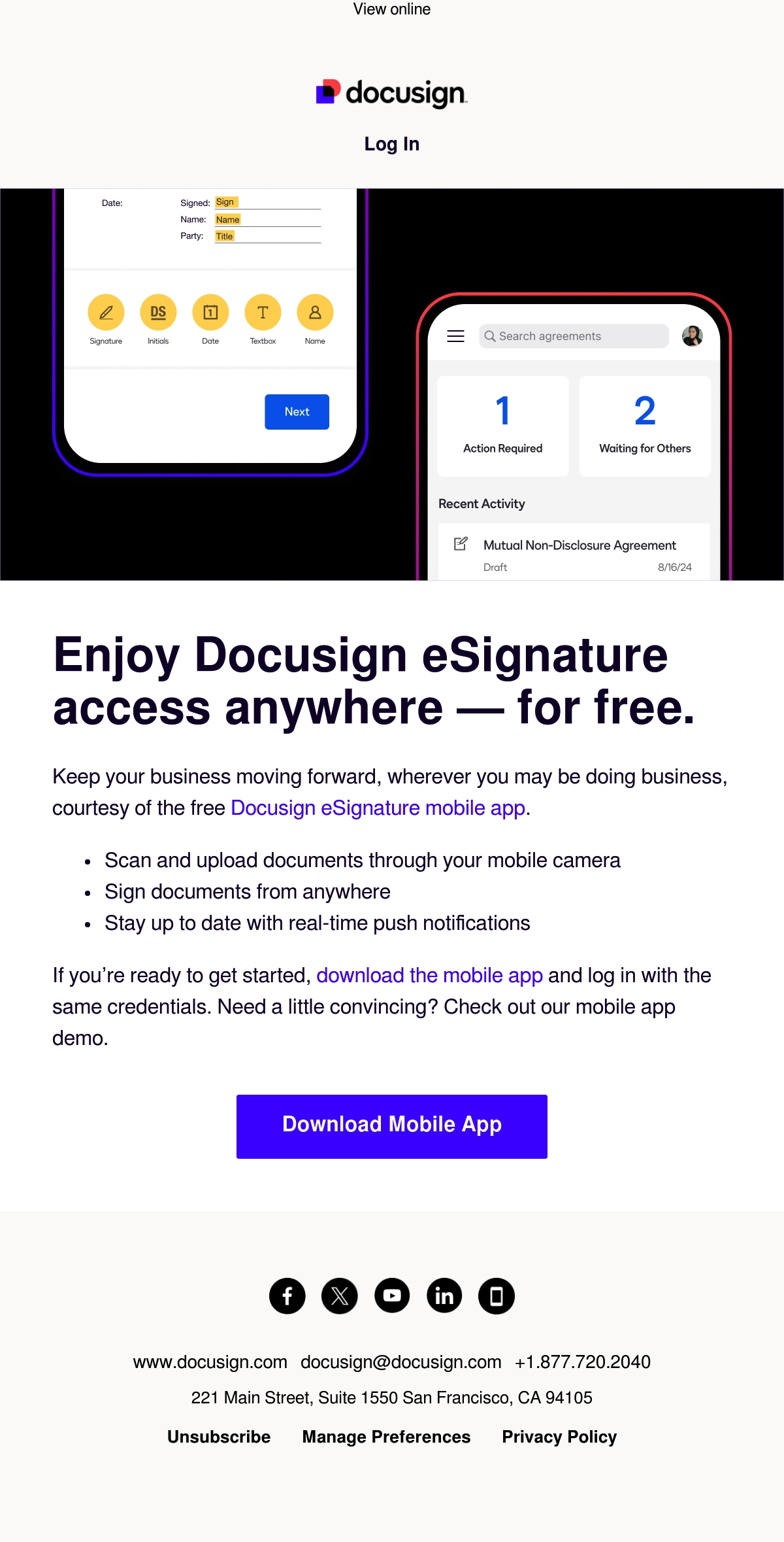 Email Inspiration from Docusign - Email Love