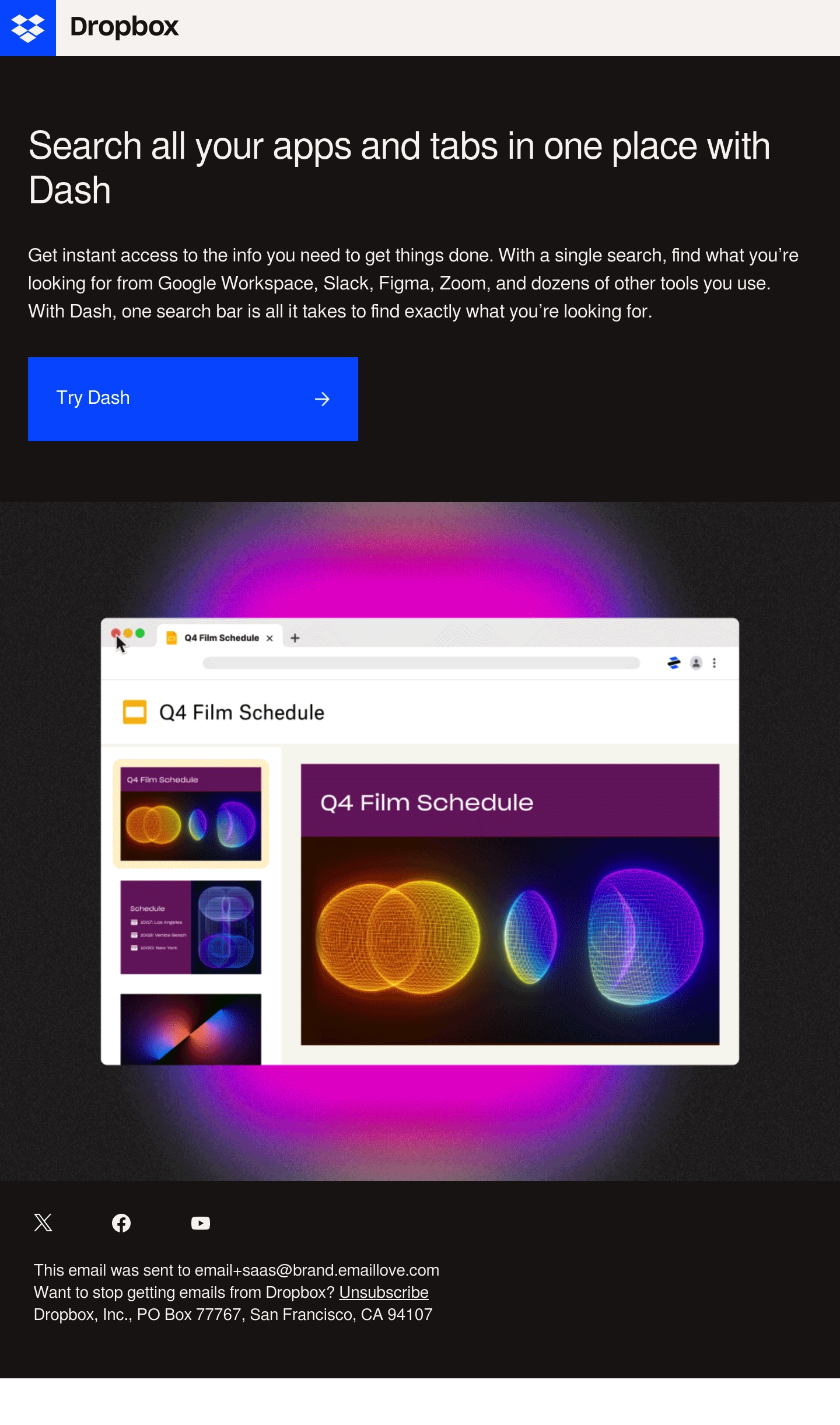 Email Design Inspiration by Dropbox