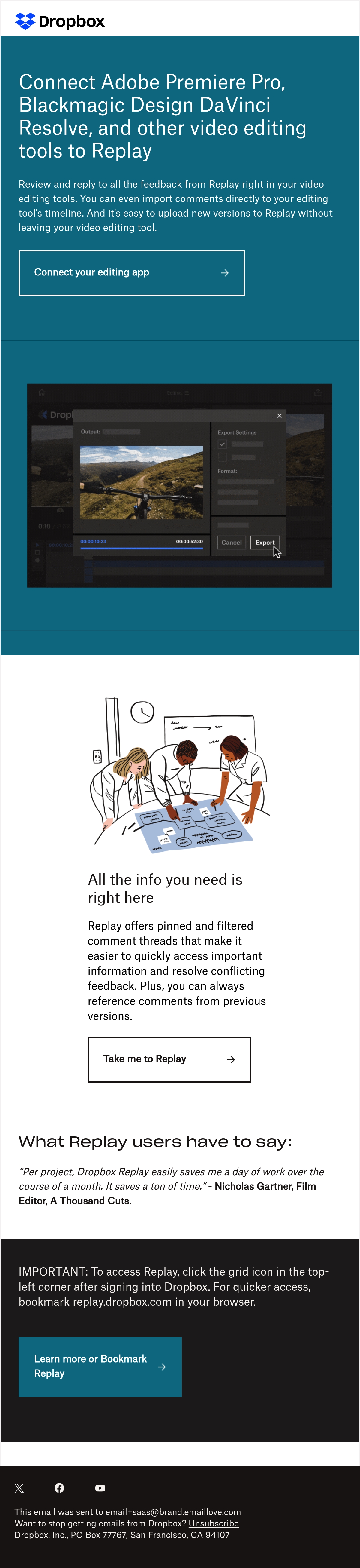 Email Design Inspiration by Dropbox