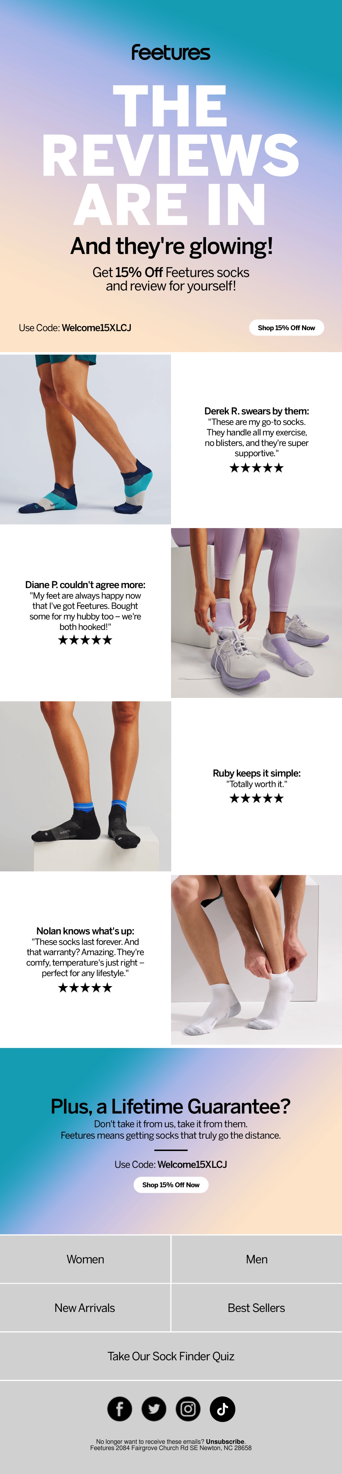 Email Design Inspiration by Feetures