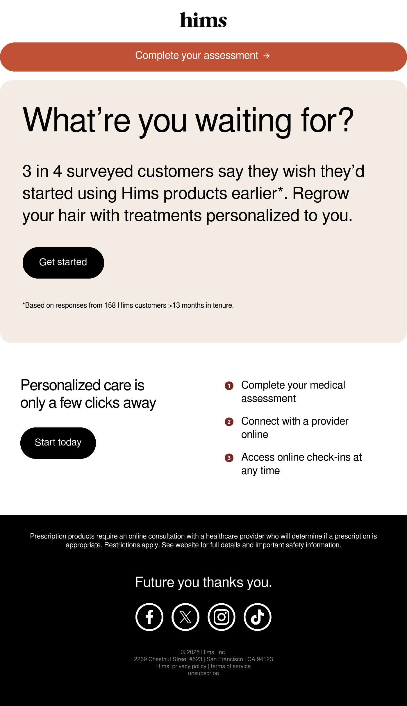 Email Inspiration from hims - Email Love