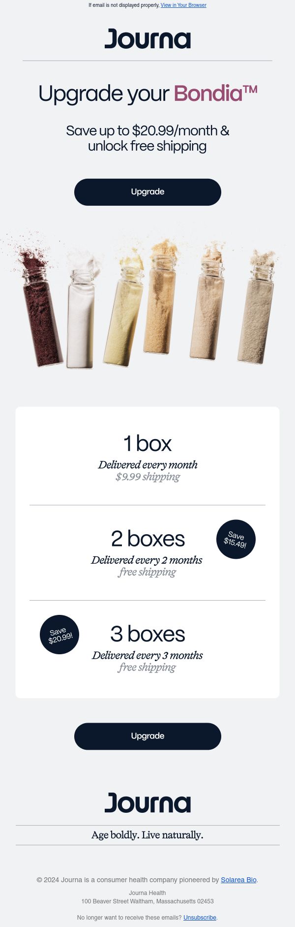 Email Design Inspiration by Journa Health