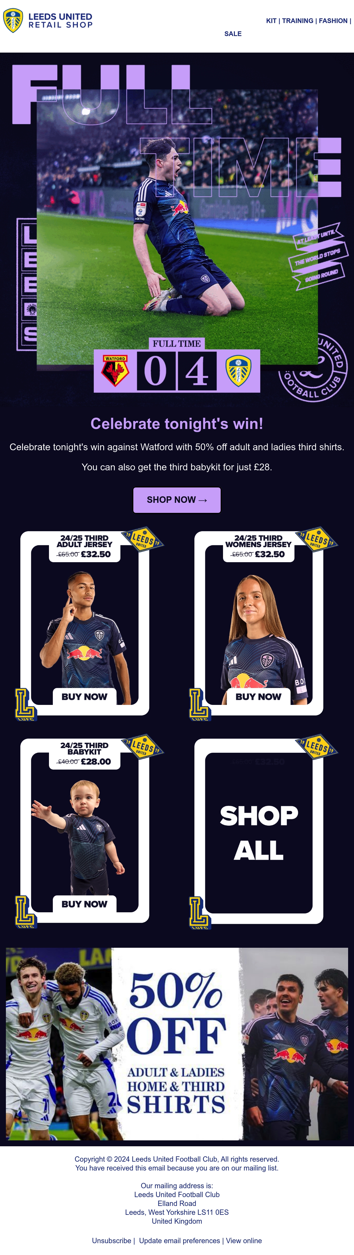 Email Inspiration from Leeds United - Email Love