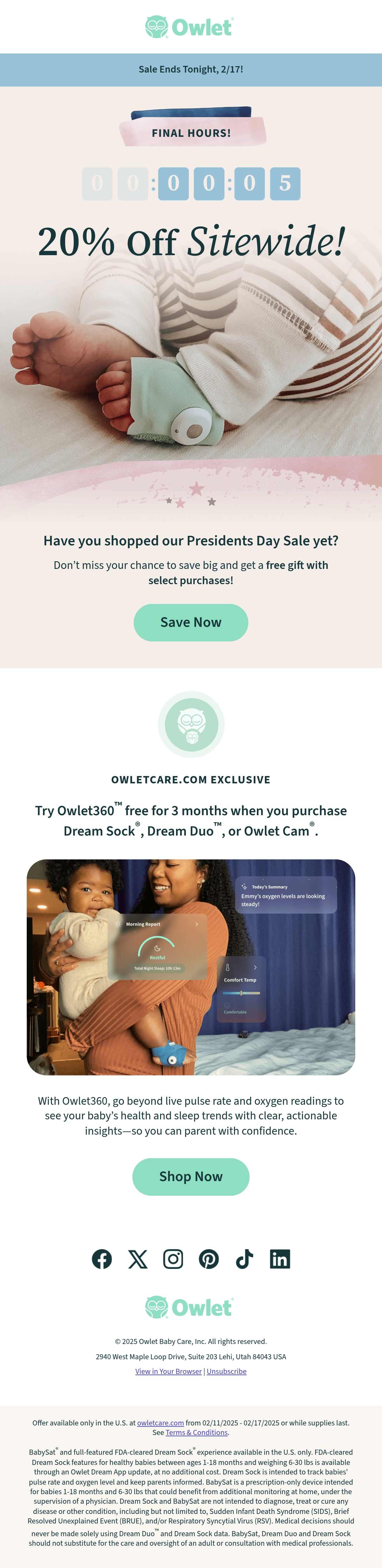 Email Inspiration from Owlet Baby Care - Email Love