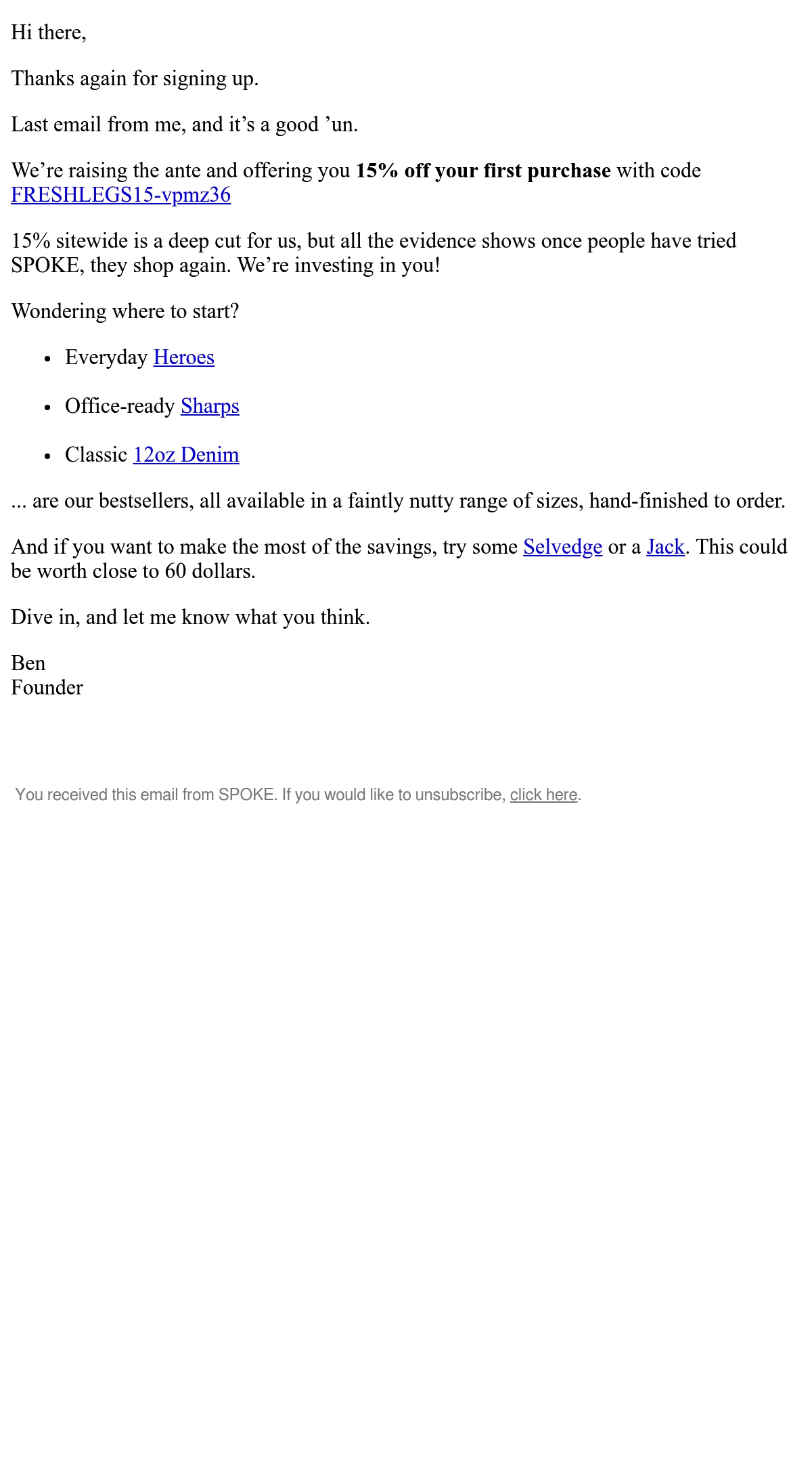 Email Inspiration from Team SPOKE - Email Love