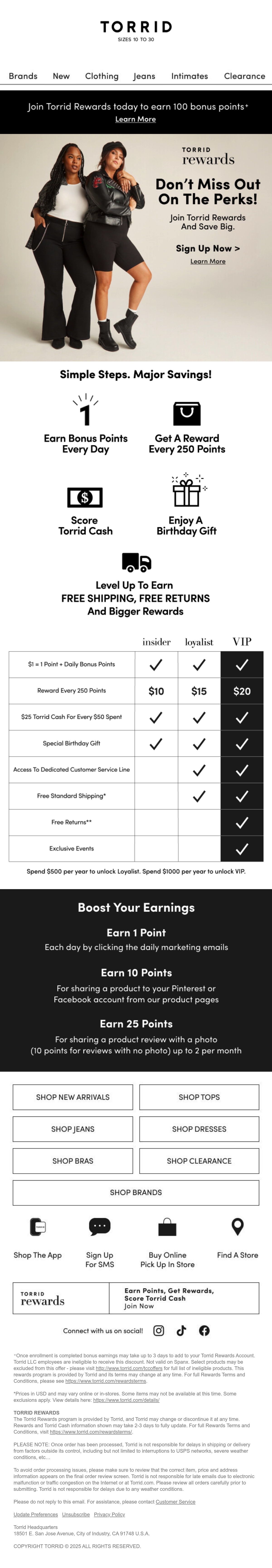 Email Inspiration from Torrid Rewards - Email Love