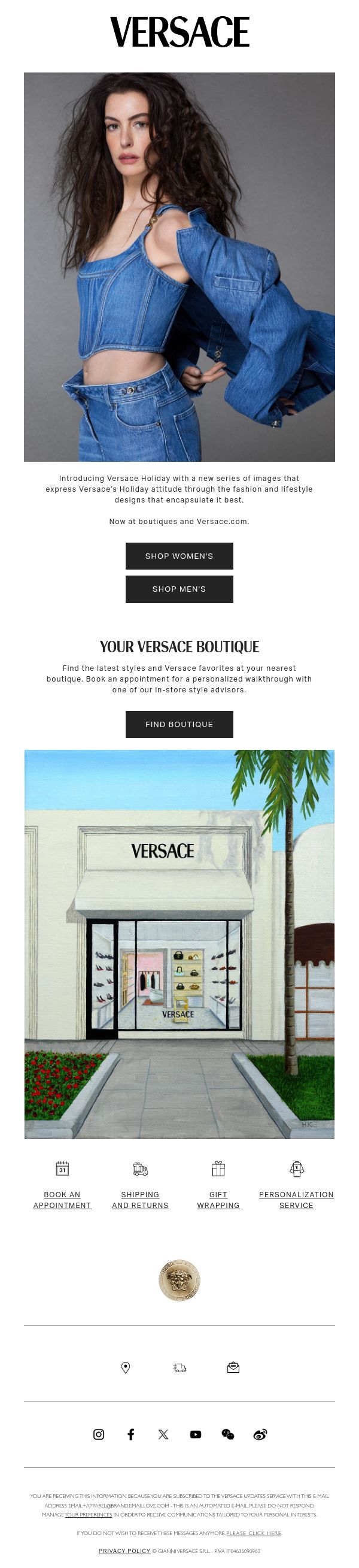 Email Inspiration from VERSACE - Email Love