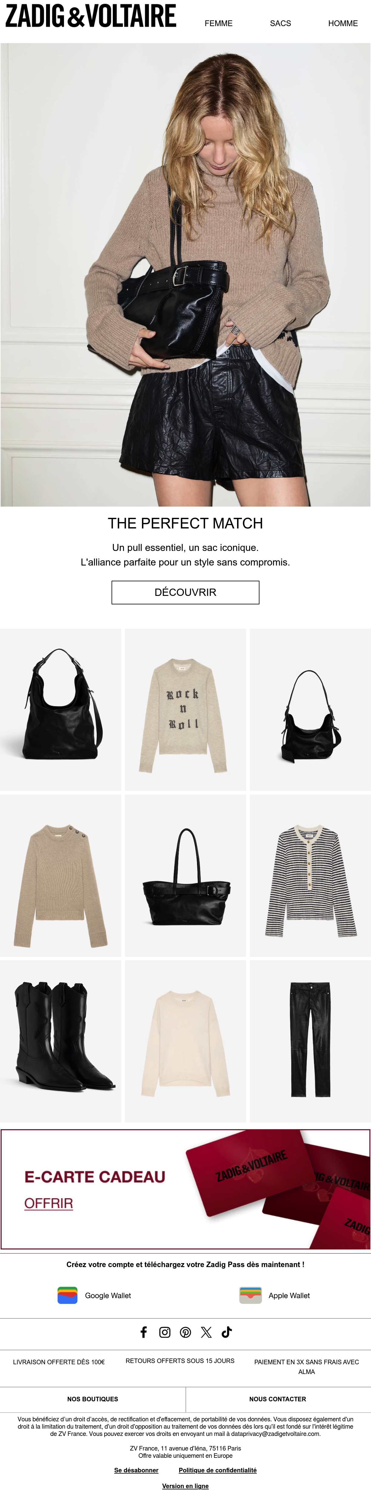 Email Inspiration from Zadig&Voltaire - Email Love