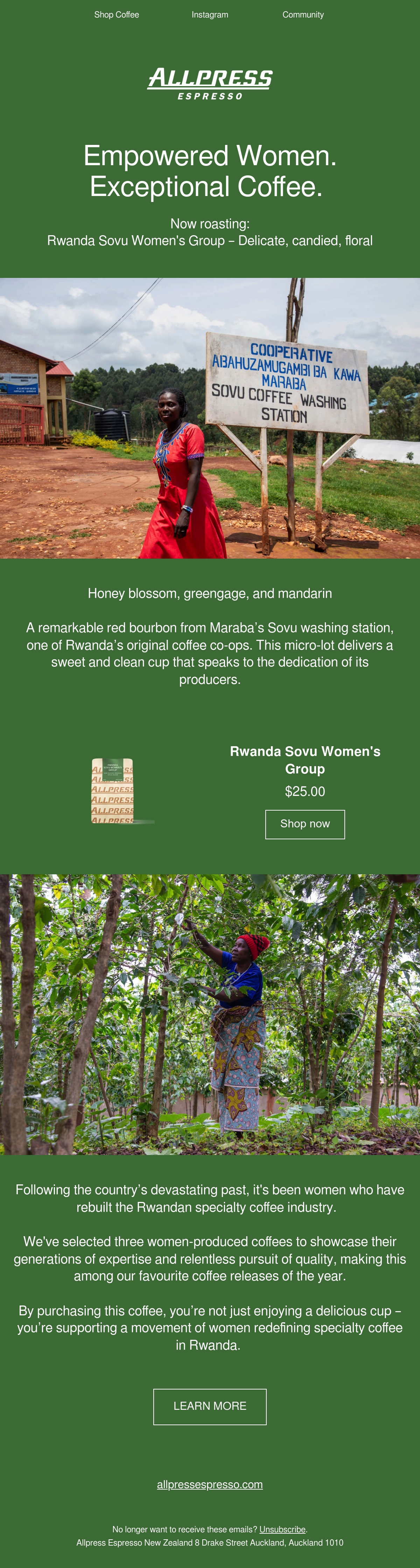 Email Inspiration from Allpress Espresso New Zealand - Email Love