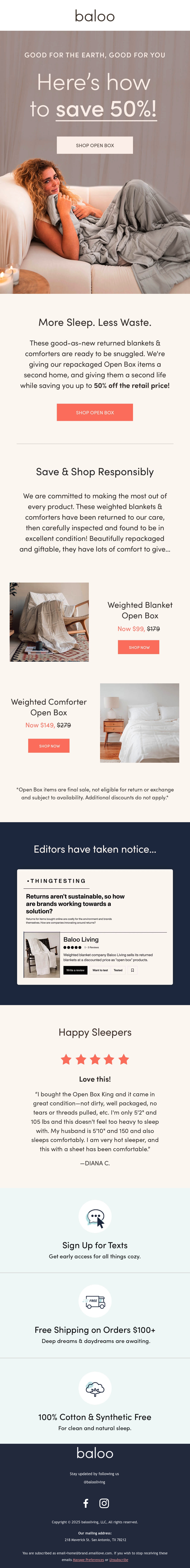 Email Inspiration from Baloo Living - Email Love