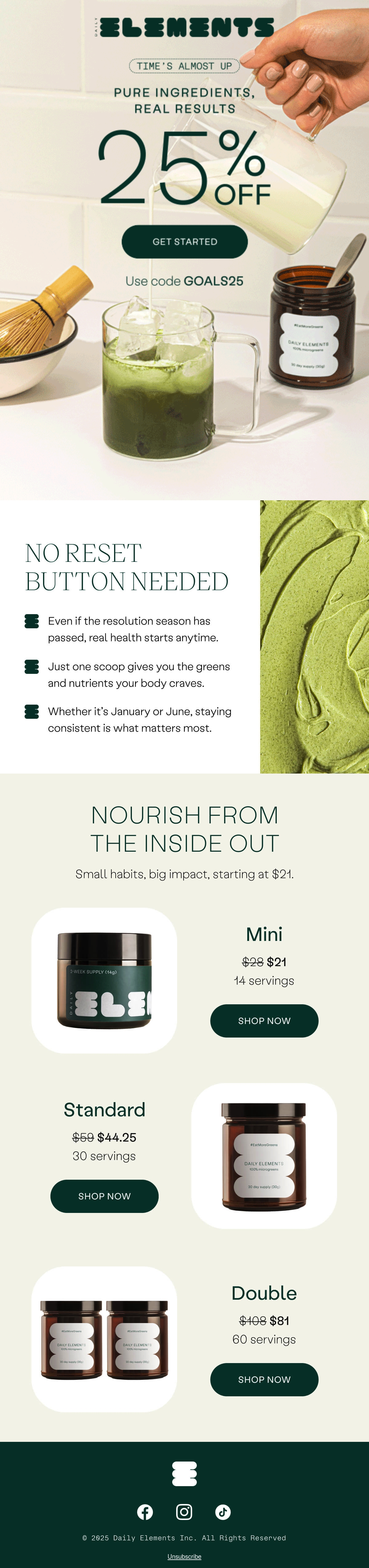 Daily Elements Emails and Newsletters