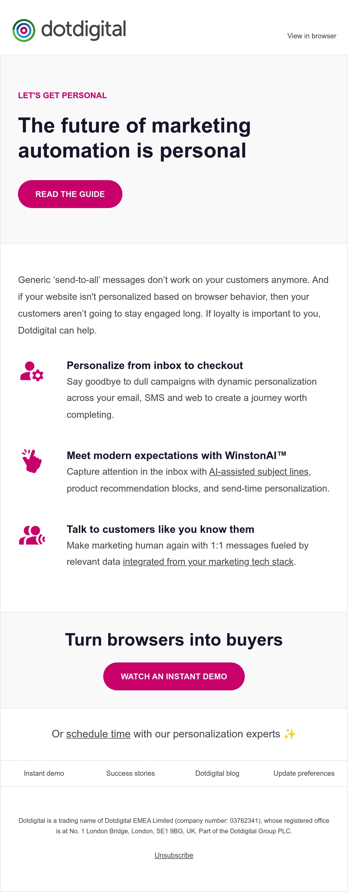 Email Inspiration from Dotdigital - Email Love