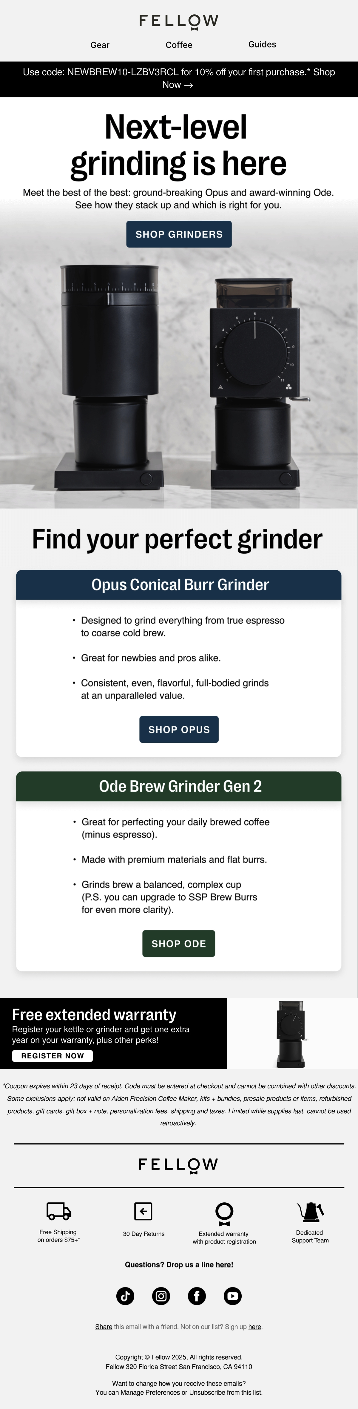 Email Inspiration from Fellow - Email Love