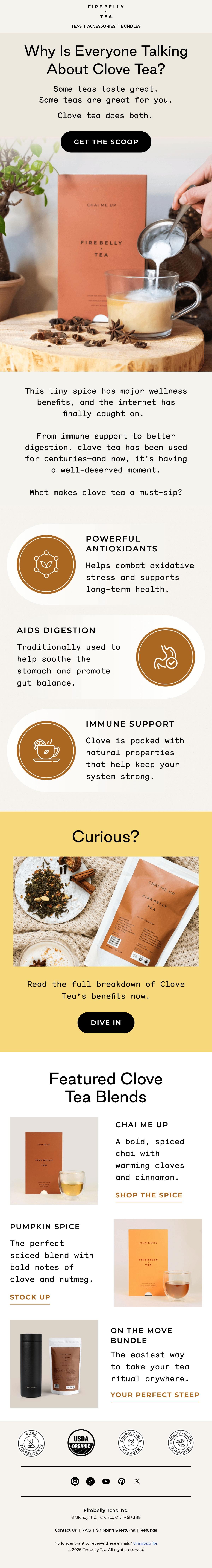 Email Inspiration from Firebelly Tea - Email Love