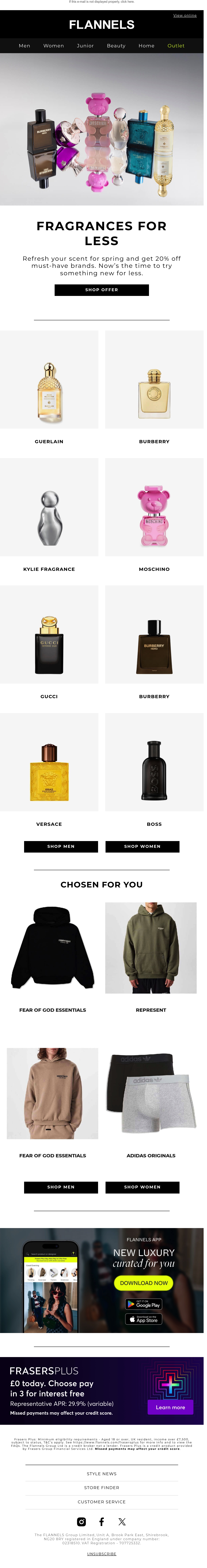 Email Inspiration from FLANNELS - Email Love