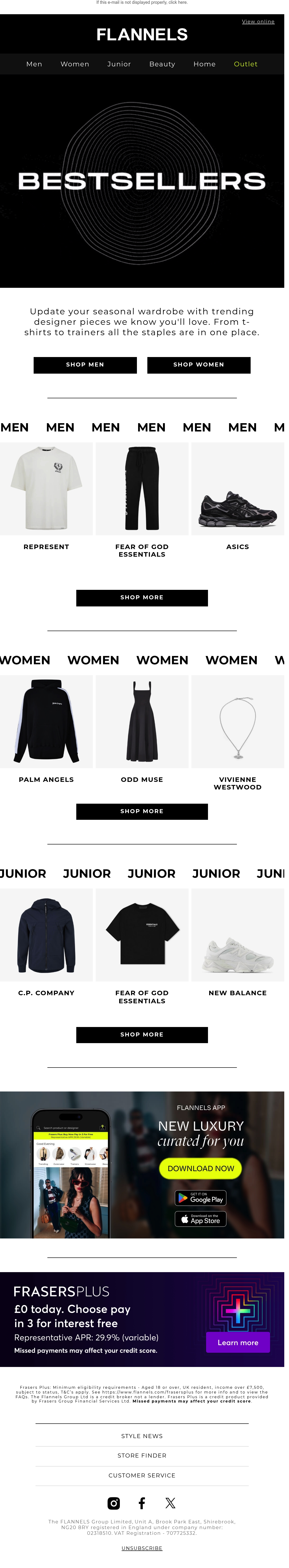 Email Inspiration from FLANNELS - Email Love