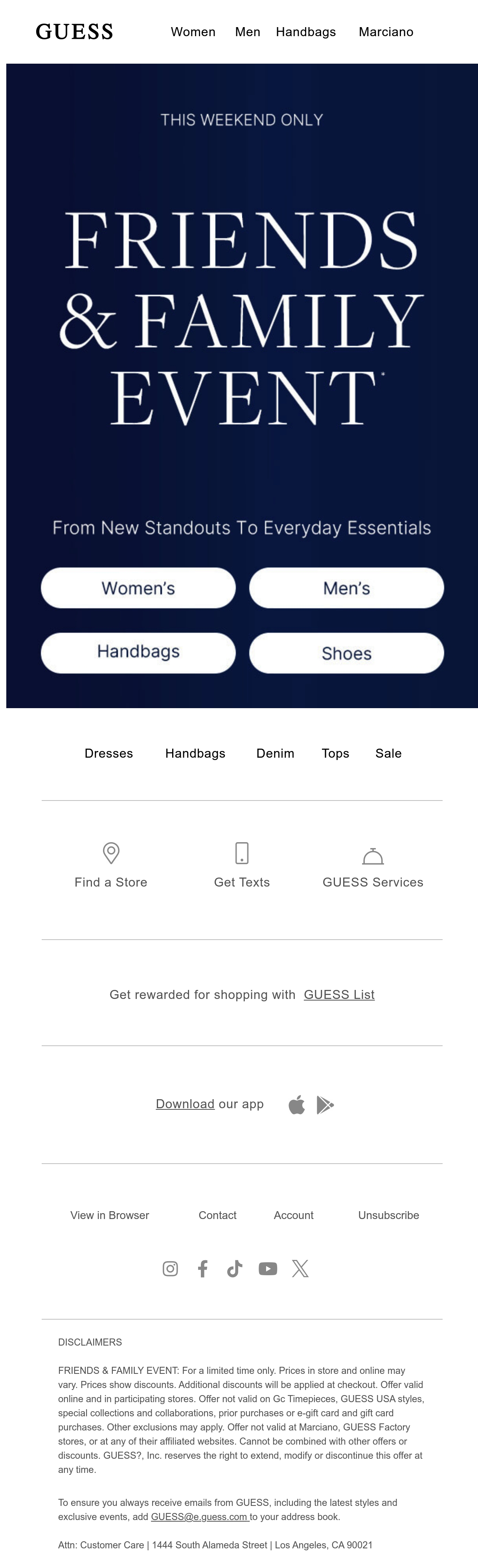 Email Inspiration from GUESS - Email Love