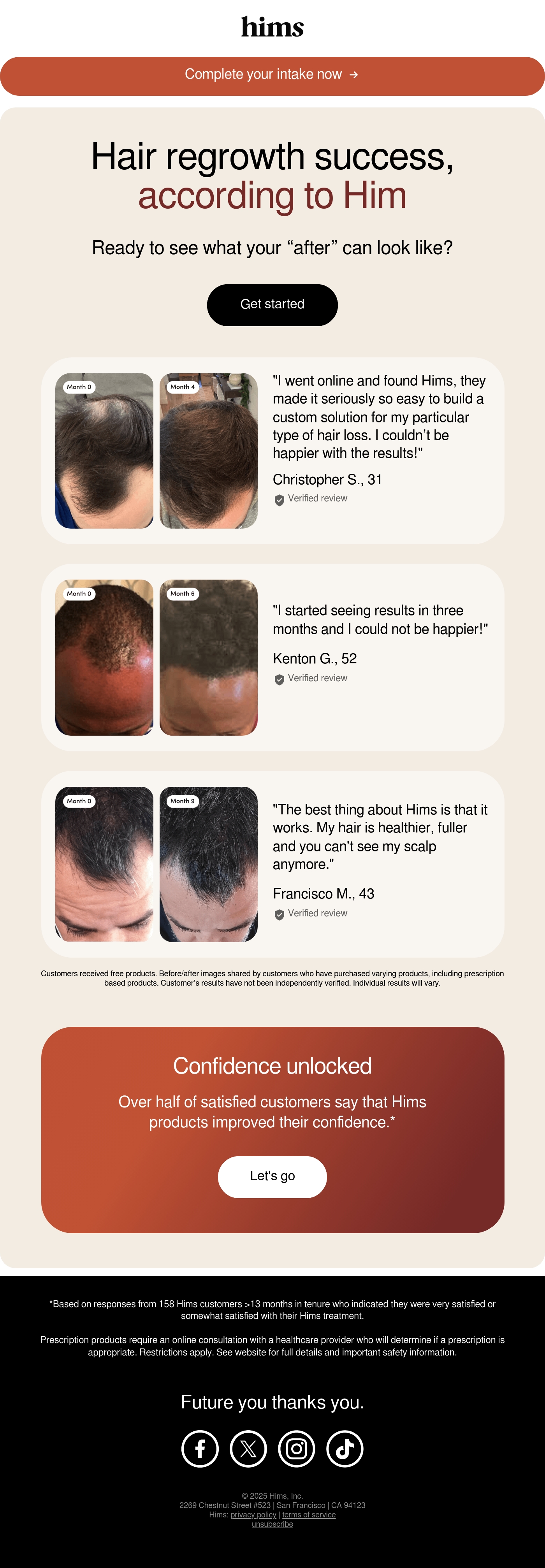 Email Inspiration from hims - Email Love