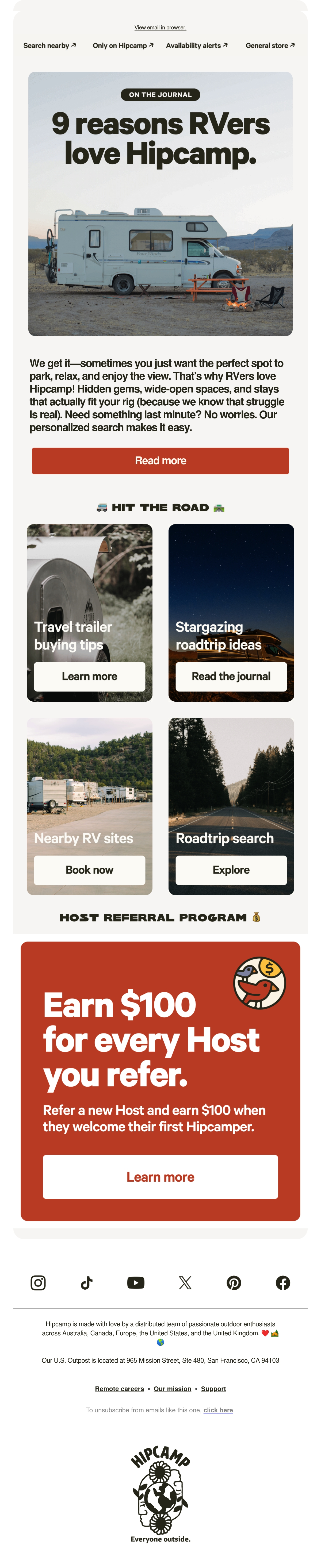 Email Design Inspiration by Linktree