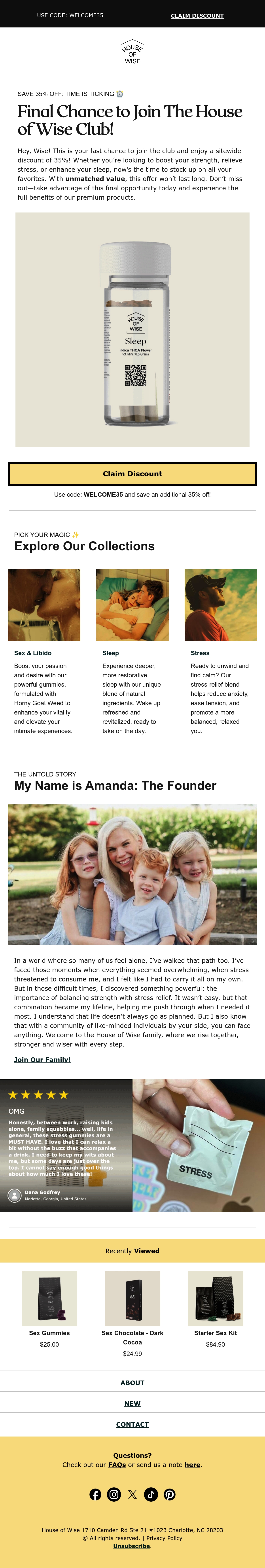 Email Inspiration from House of Wise - Email Love