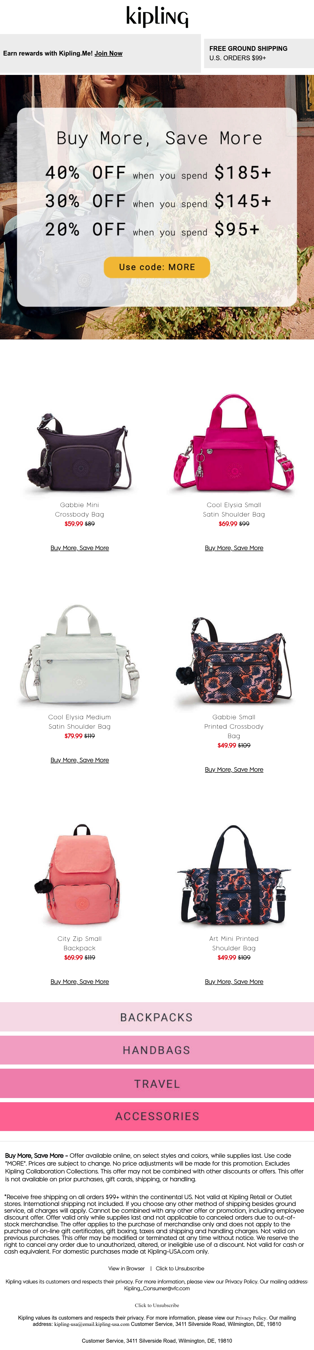 Email Inspiration from Kipling - Email Love