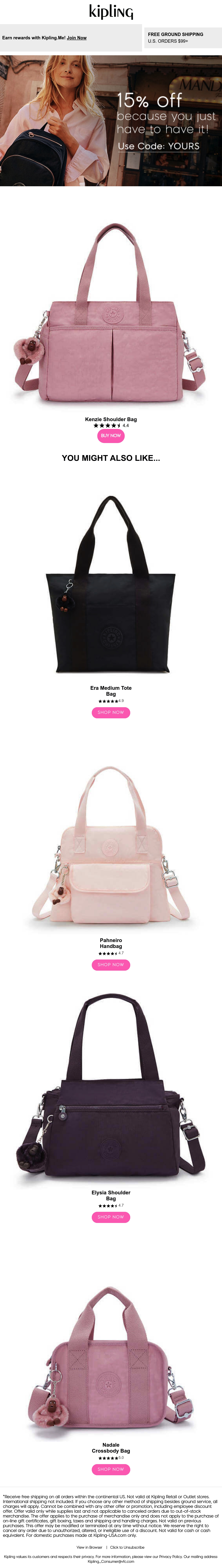 Email Inspiration from Kipling - Email Love