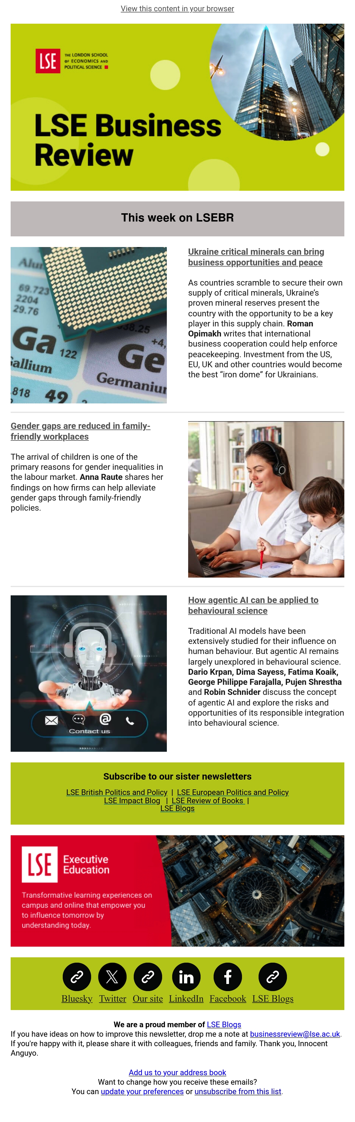 Email Inspiration from LSE Business Review - Email Love