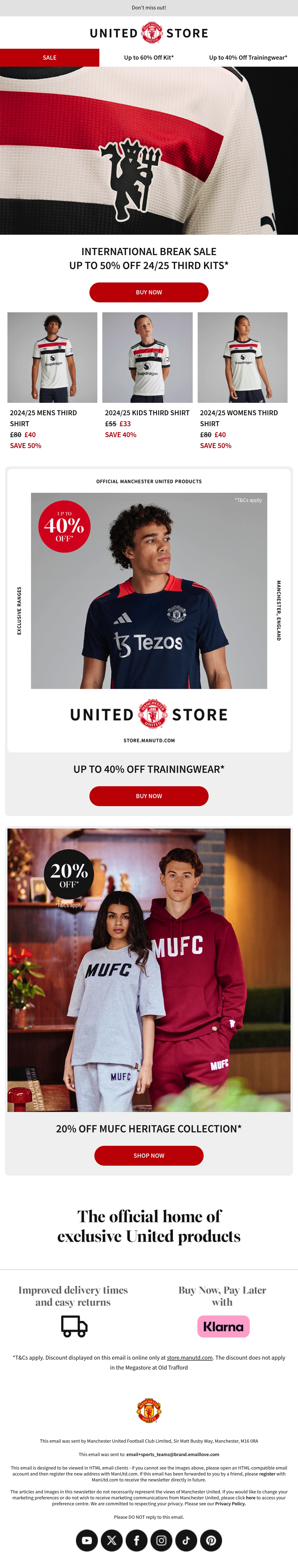 Email Inspiration from Manchester United - Email Love