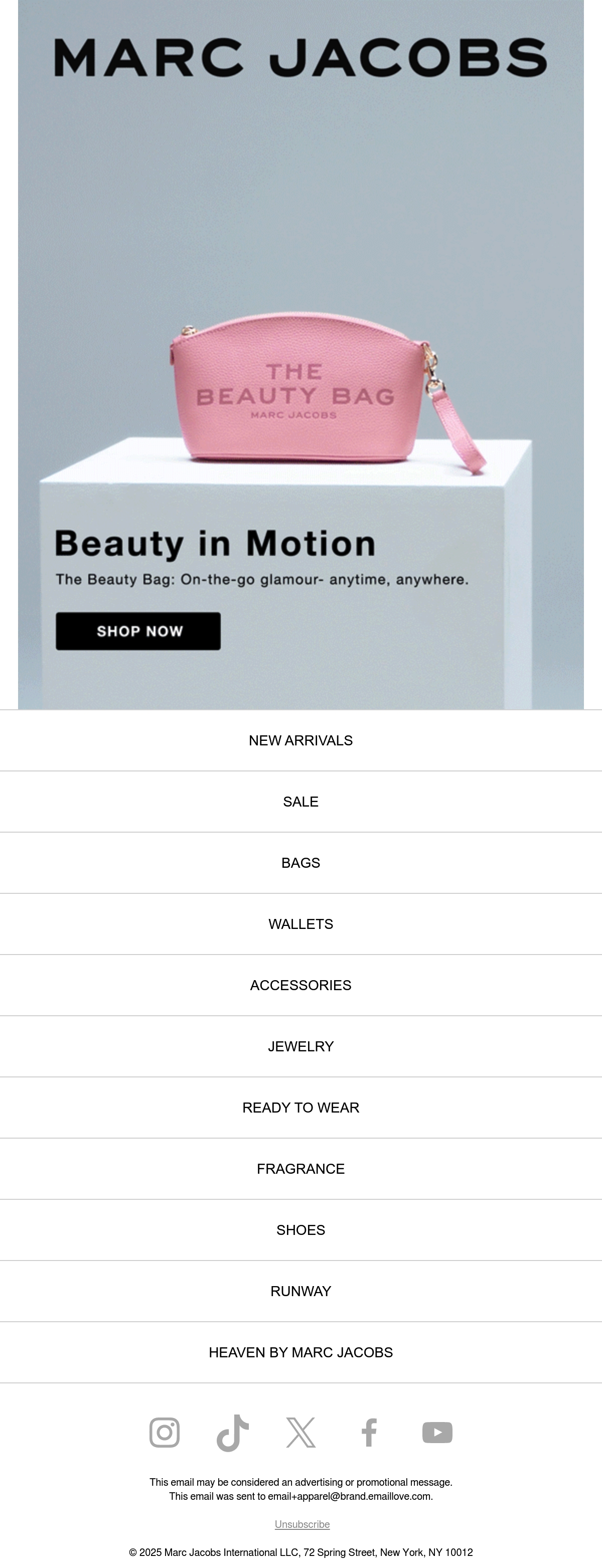 Email Inspiration from MARC JACOBS - Email Love