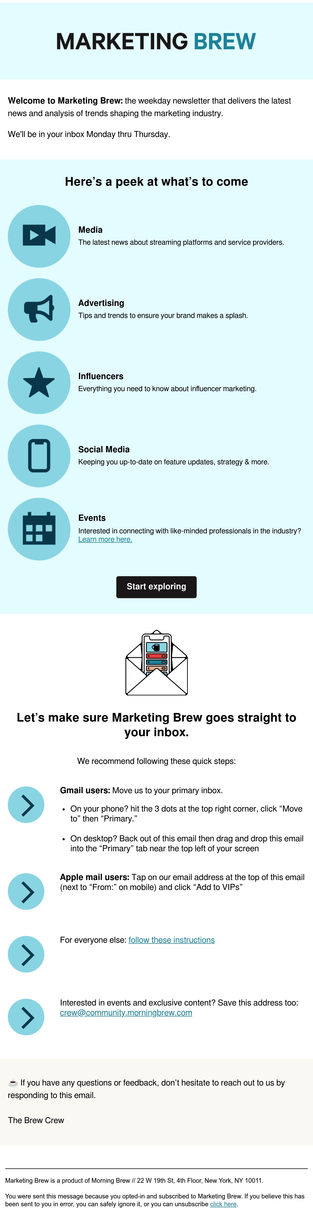 Email Inspiration from Marketing Brew - Email Love