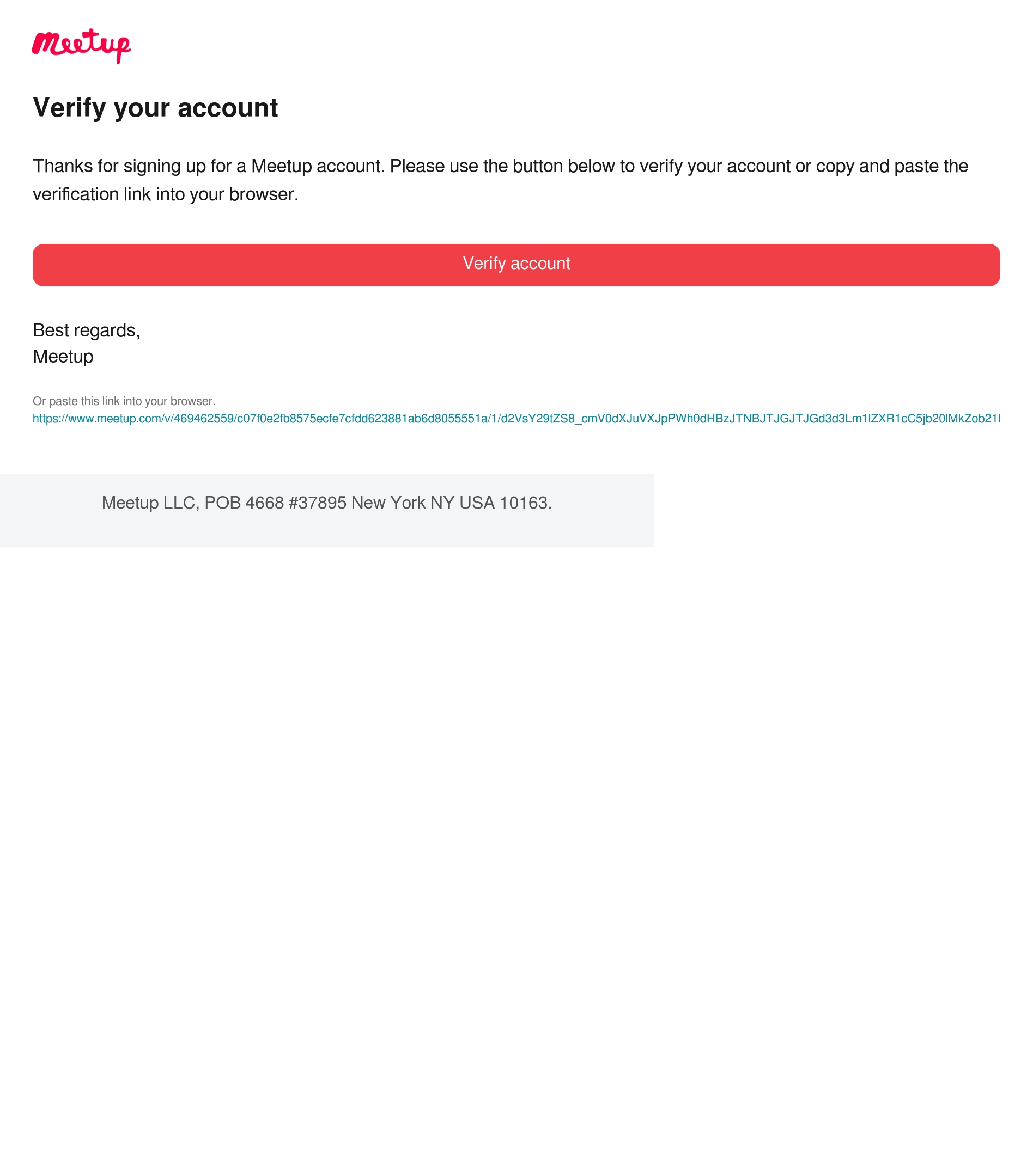Email Inspiration from Meetup - Email Love