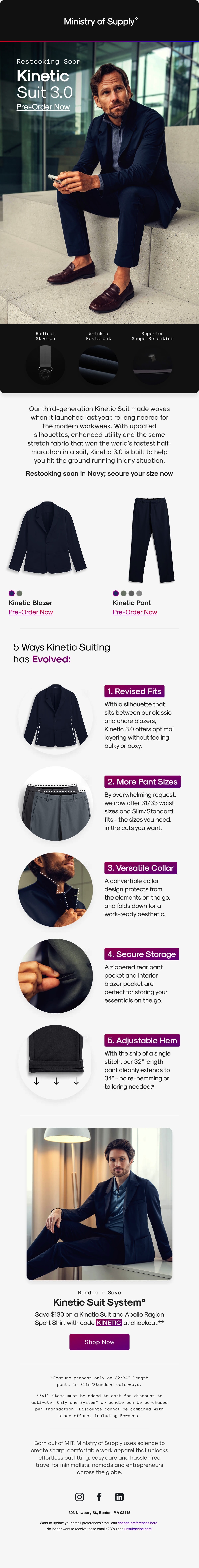 Ministry of Supply Emails and Newsletters