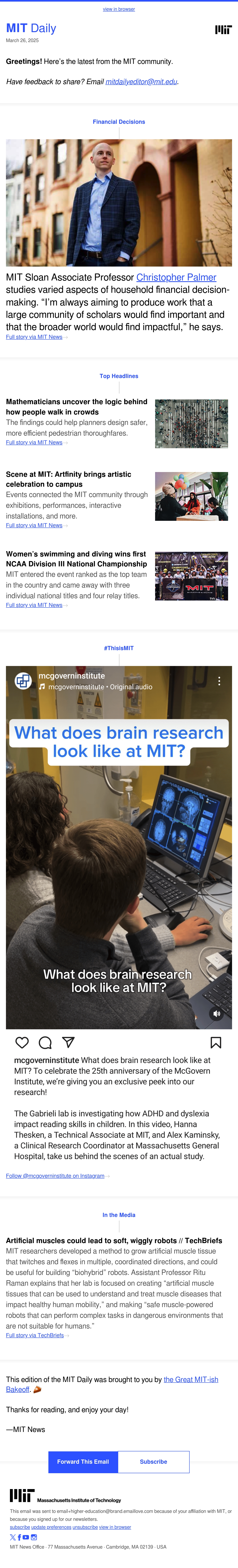 Email Inspiration from MIT Daily from MIT News - Email Love