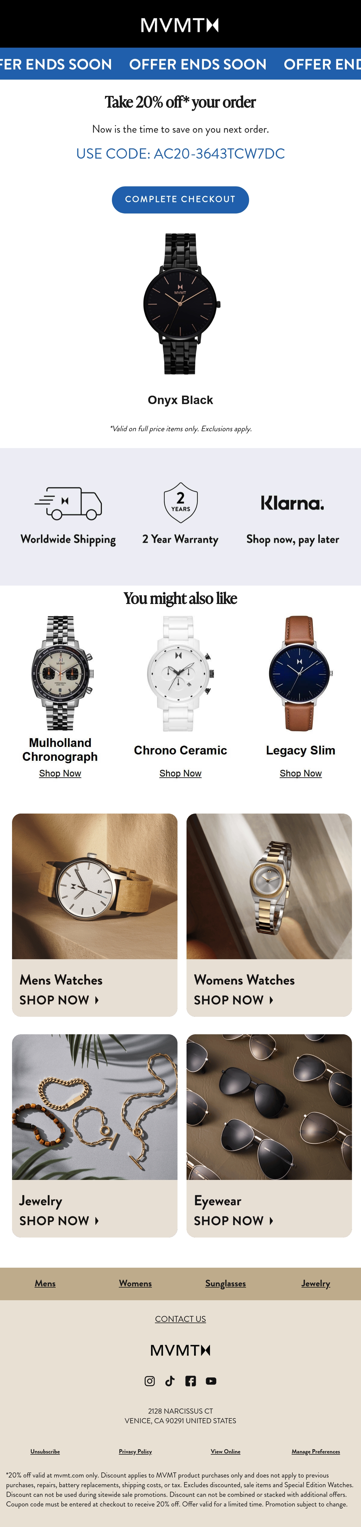 Email Inspiration from MVMT - Email Love