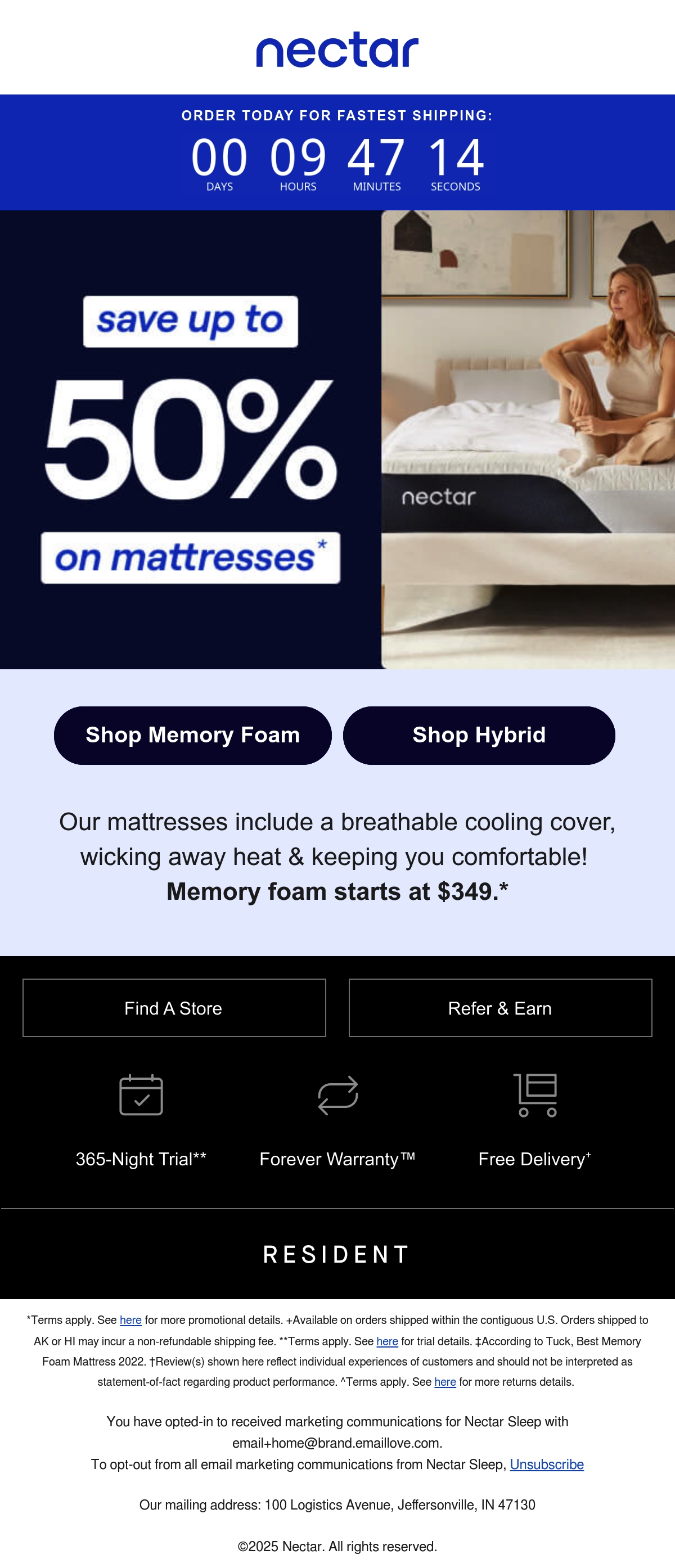 Email Inspiration from Nectar Sleep - Email Love