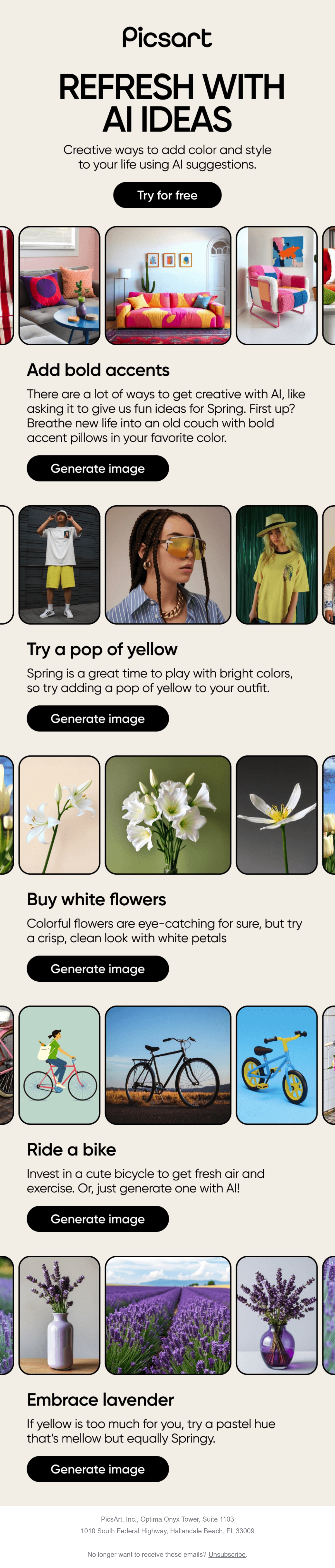 Email Inspiration from Picsart - Email Love