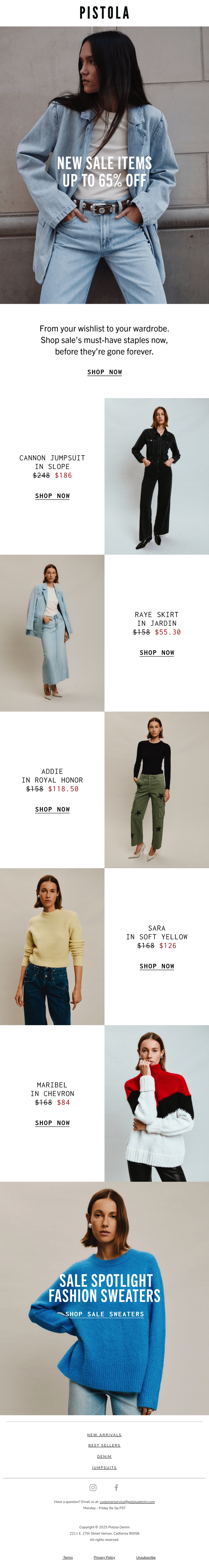 Email Inspiration from Pistola Denim - Email Love