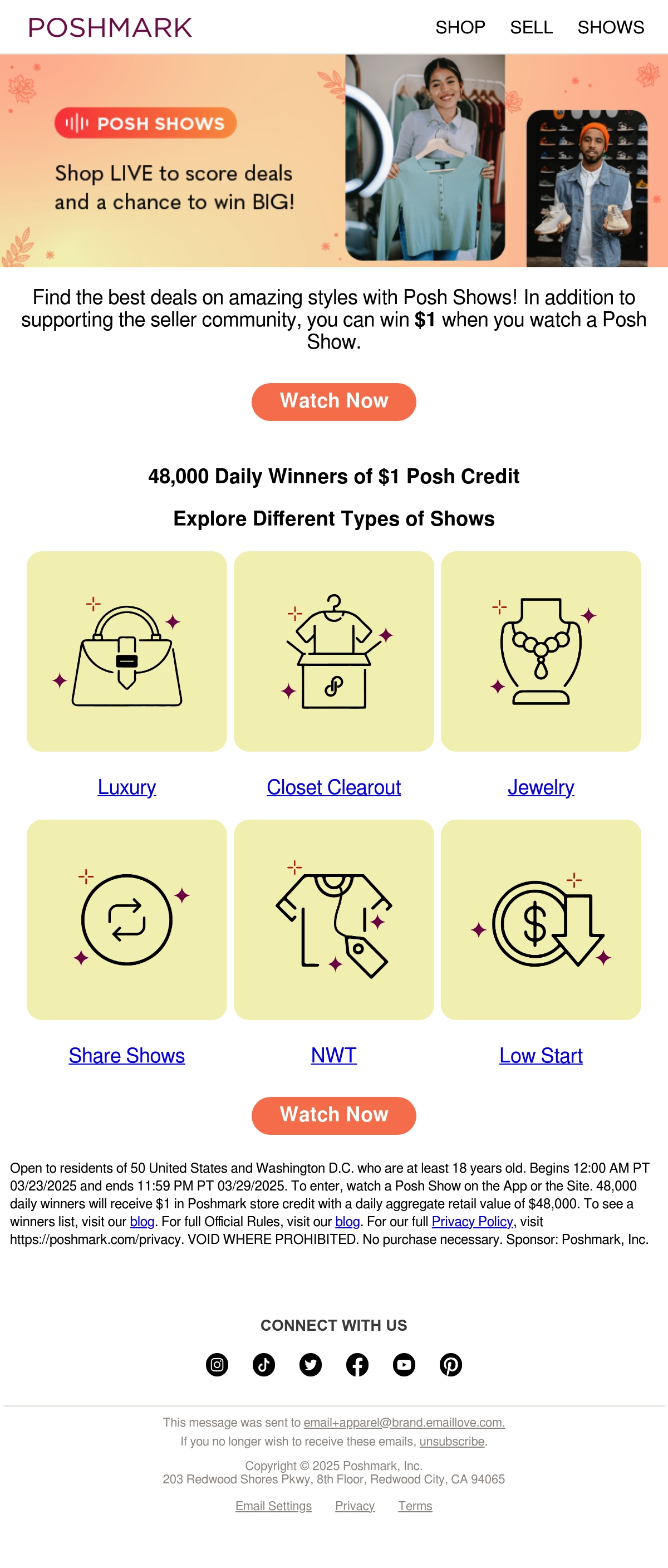 Email Inspiration from Poshmark Info - Email Love