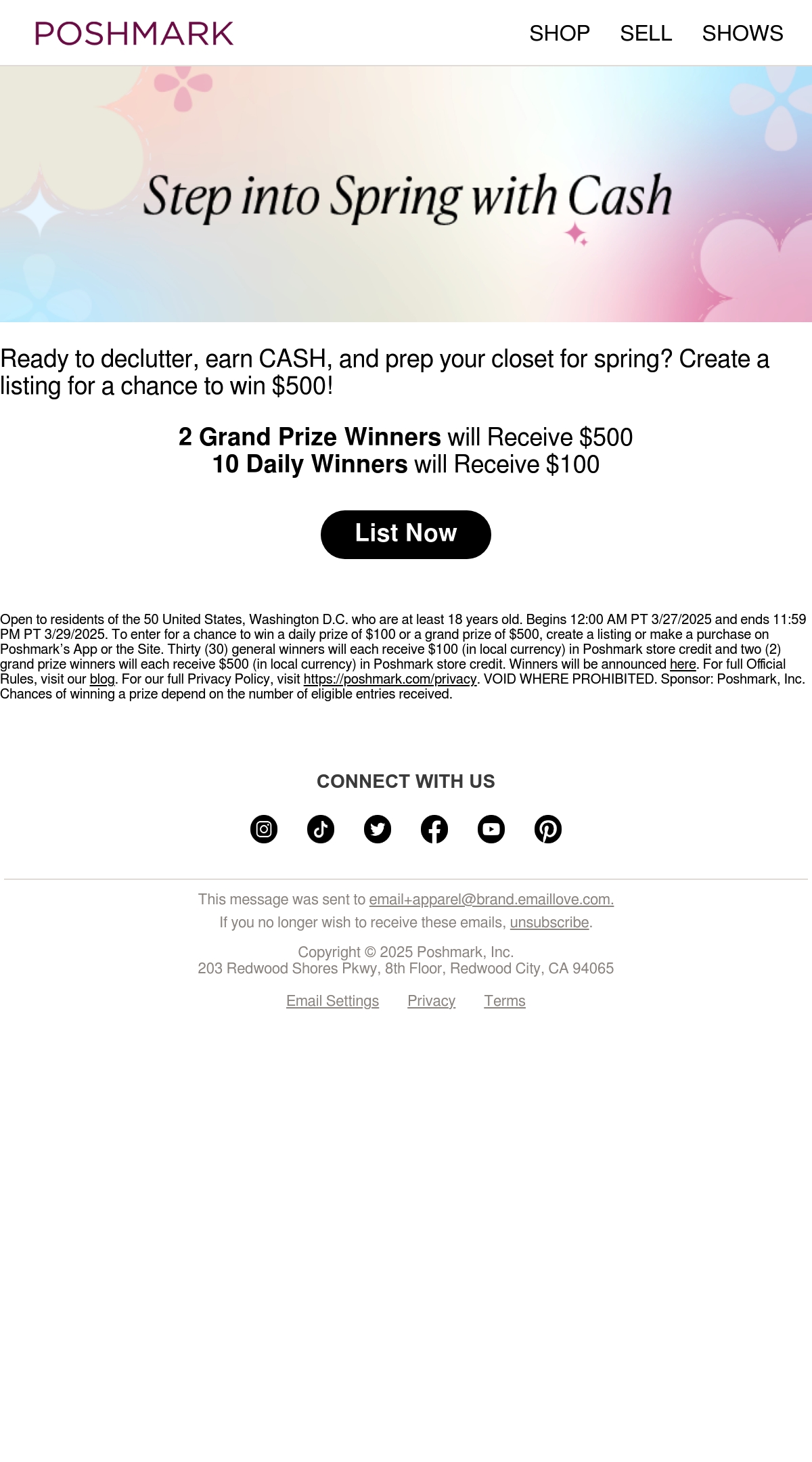 Email Inspiration from Poshmark Info - Email Love