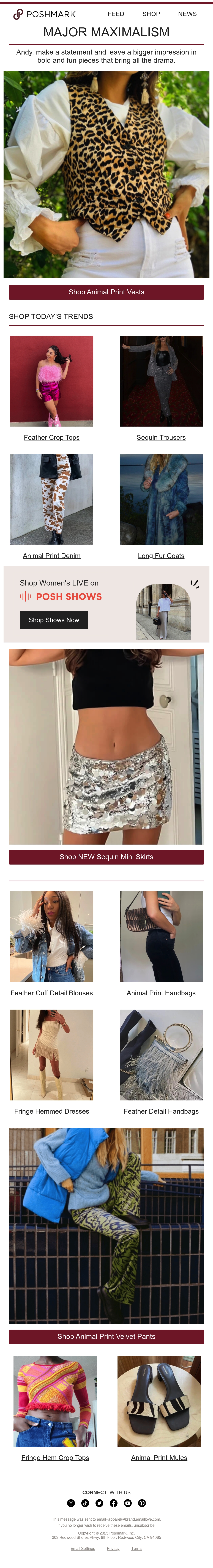 Email Inspiration from Poshmark Shopping - Email Love