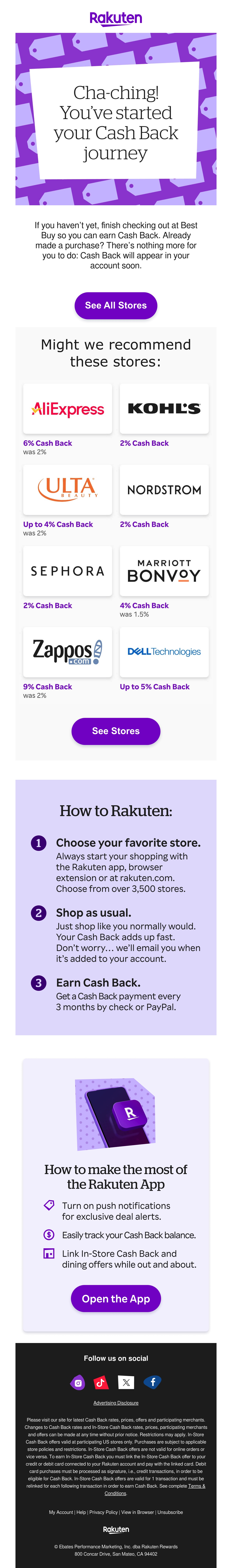 Email Inspiration from Rakuten Member Services - Email Love