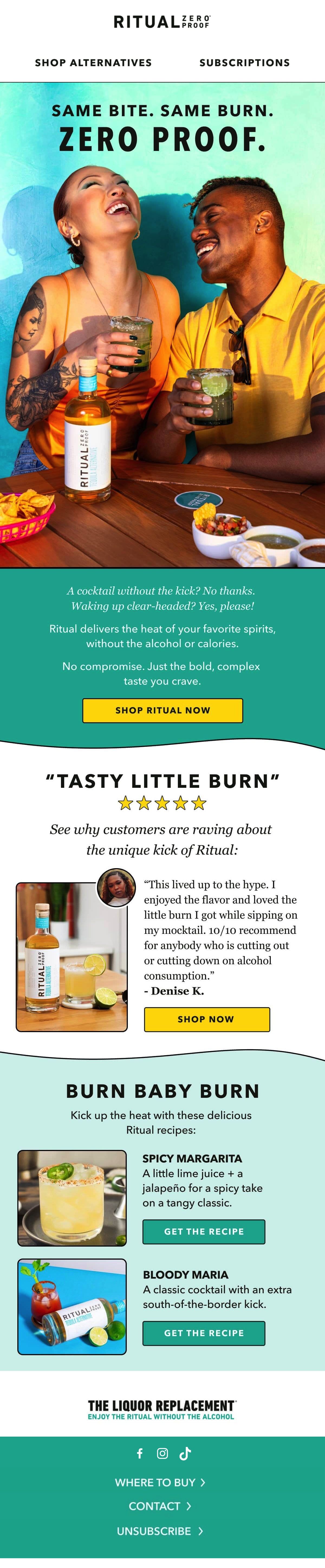 Email Inspiration from RITUAL ZERO PROOF - Email Love