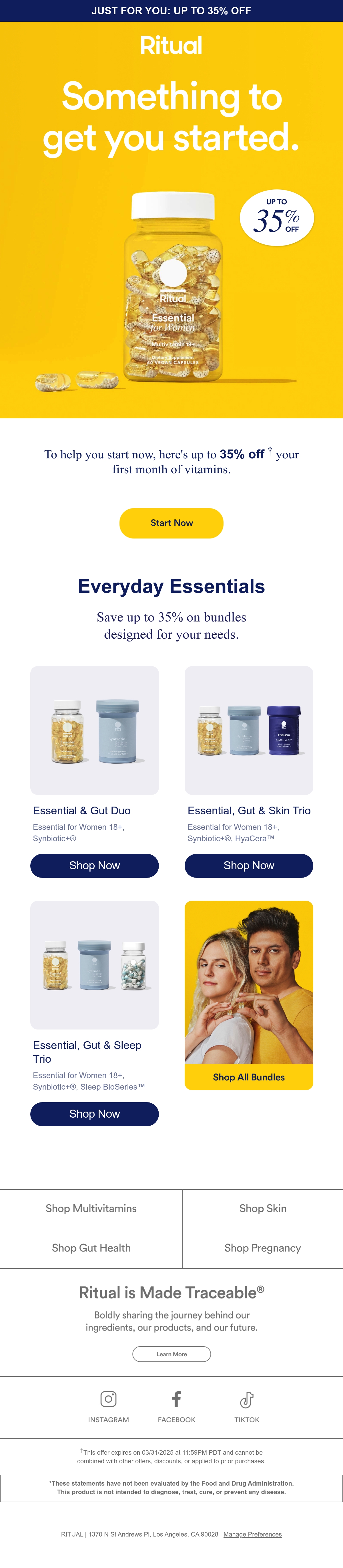 Email Inspiration from Ritual - Email Love